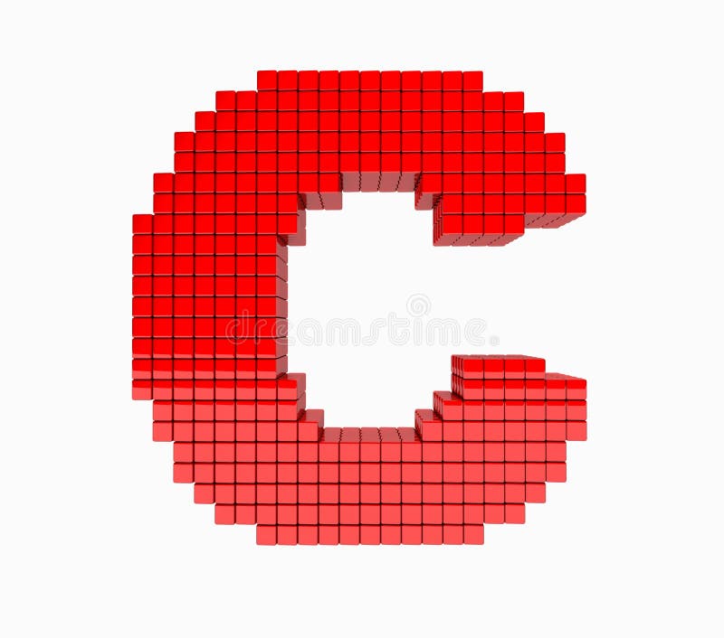 3D Design the English Alphabet Red Letter Stock Illustration ...