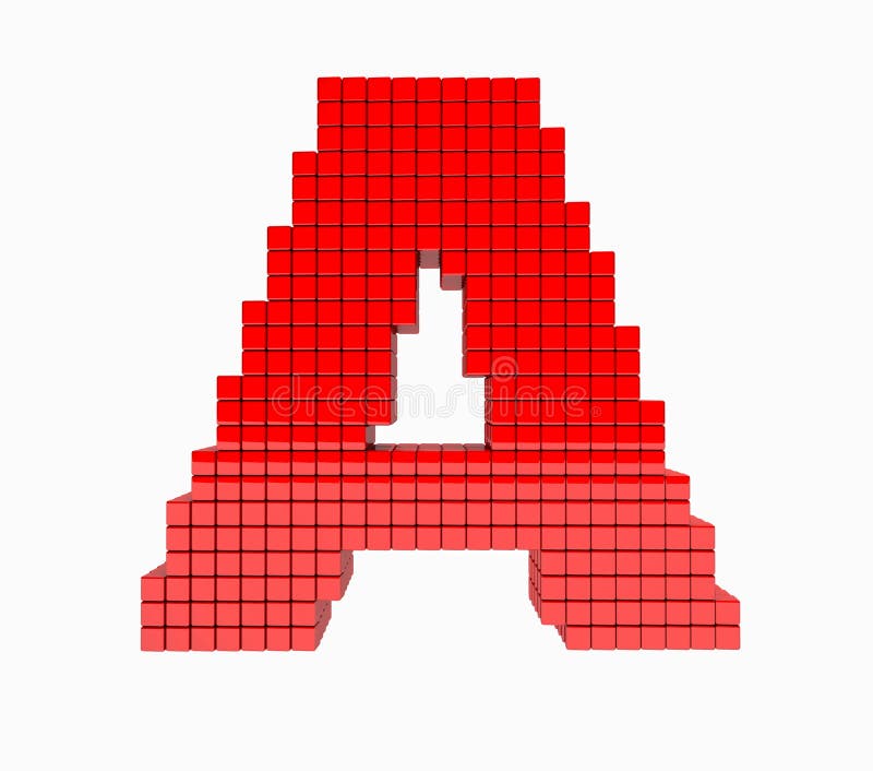 3D Design the English Alphabet Red Letter Stock Illustration ...