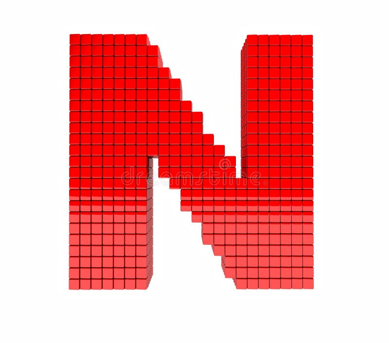 3D Design the English Alphabet Red Letter Stock Illustration ...