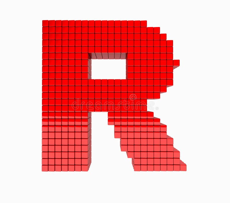 3D Design the English Alphabet Red Letter Stock Illustration ...