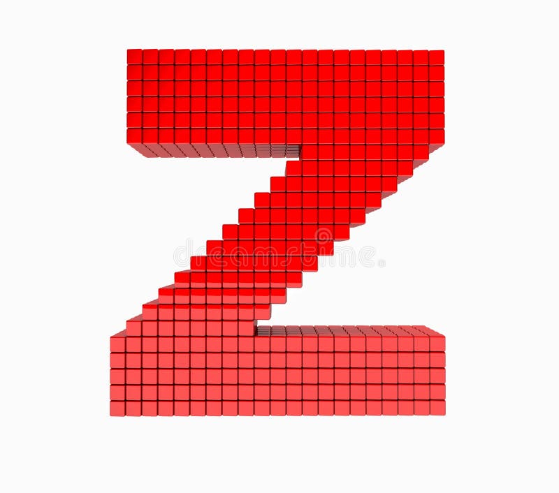 3D Design the English Alphabet Red Letter Stock Illustration ...