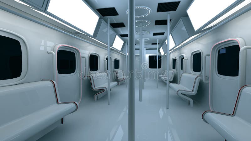Futuristic Train Interior
