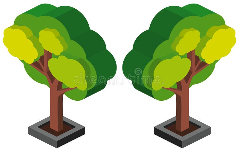 3D design for green tree stock vector. Illustration of element - 85393561