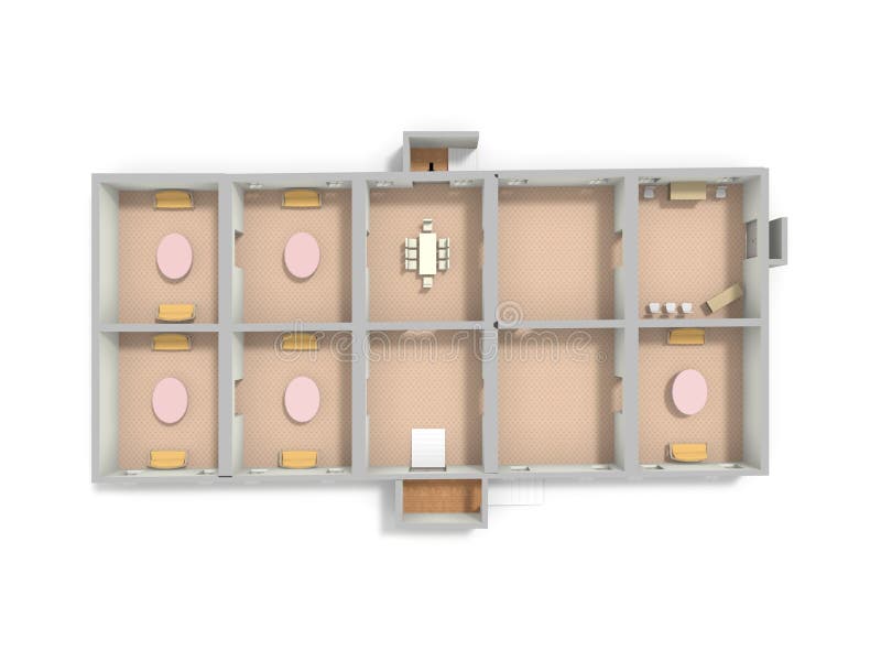 3d Floorplan. 3D Illustration Floor Plan. Stock Illustration ...