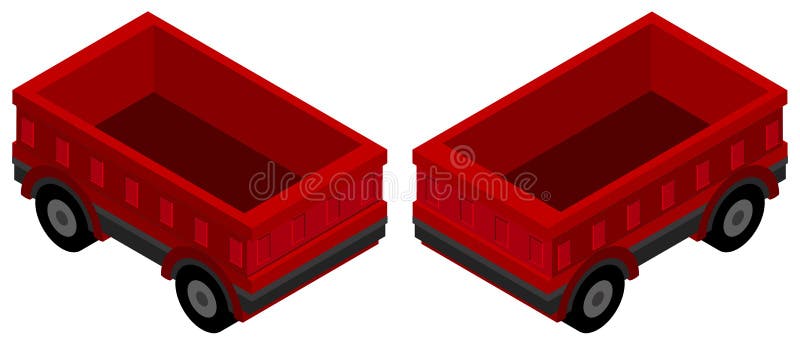 3D design for red wagons stock vector. Illustration of series - 85394144