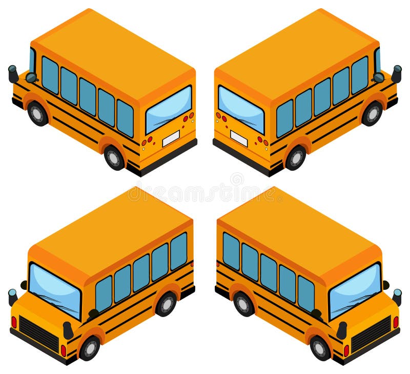 3D design for school bus stock vector. Illustration of clip - 86440936