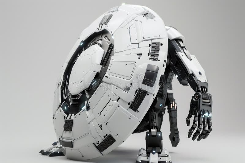 A 3D Design of a Shield with Robotic Arms that Deploy when Needed Stock ...