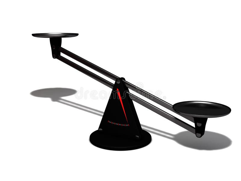 Simple Scales, White Version Stock Illustration - Illustration of value ...