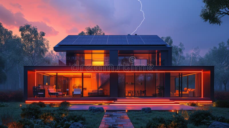 3d Design of a Smart Eco House. Stock Image - Image of design ...