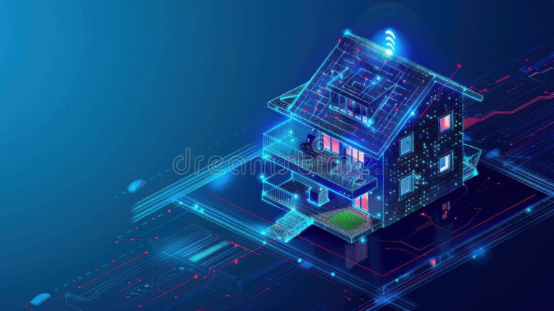 3d Design of a Smart Eco House. Stock Image - Image of smart, design ...