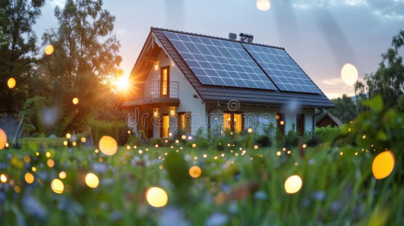 3d Design of a Smart Eco House. Stock Illustration - Illustration of ...