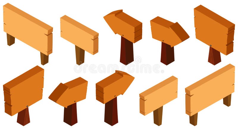 3D design for wooden signs stock vector. Illustration of icon - 86150847