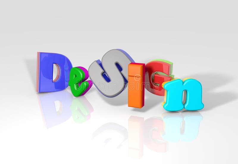 3D Design word stock illustration. Illustration of render - 40255419