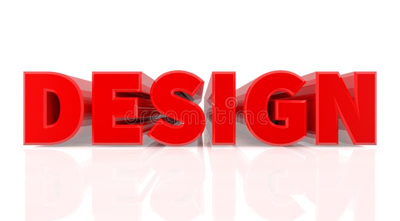 3D Design word stock illustration. Illustration of reflection - 40255419