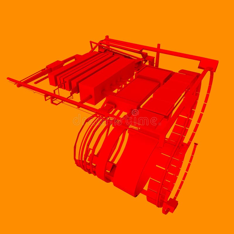 3d Designs Based in One Typeface Called 2 Series Stock Illustration ...