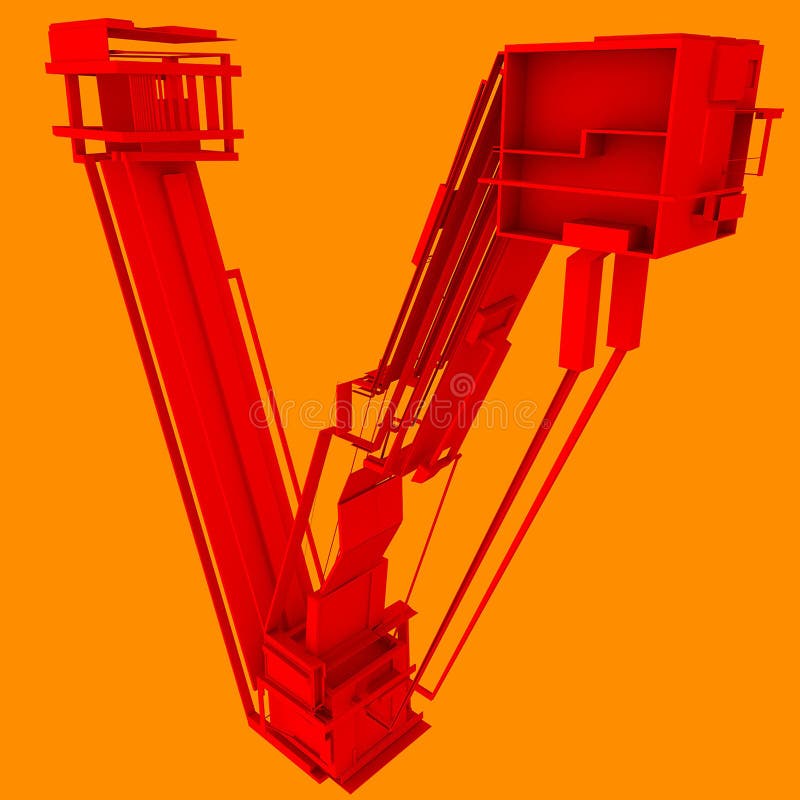 3d Designs Based in One Typeface Called V Series Stock Illustration ...