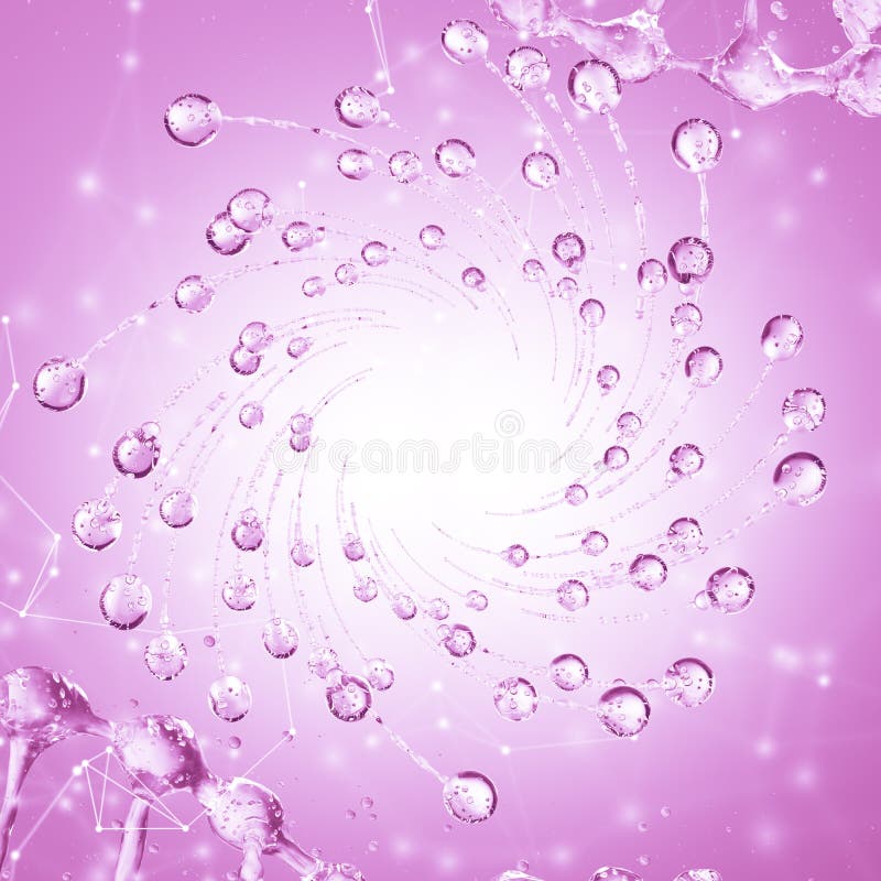 3D Detailed Illustration of a Drop of Water Pink Color. Stock ...