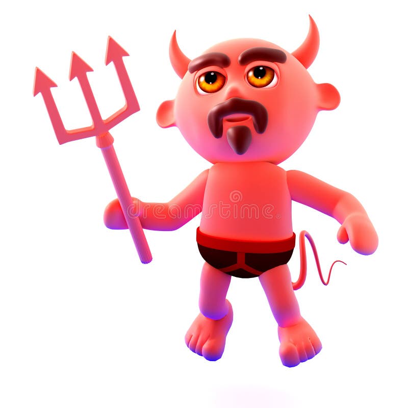 3d Devil flies up stock illustration. Illustration of horror - 41641217