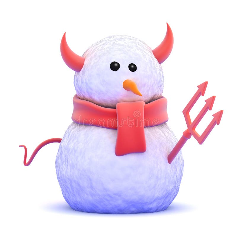 Naughty Snowman stock illustration. Illustration of humor - 7296997