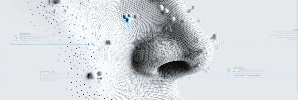 3D Diagram Showcasing Steps for Nose Reshaping with Floating Data ...