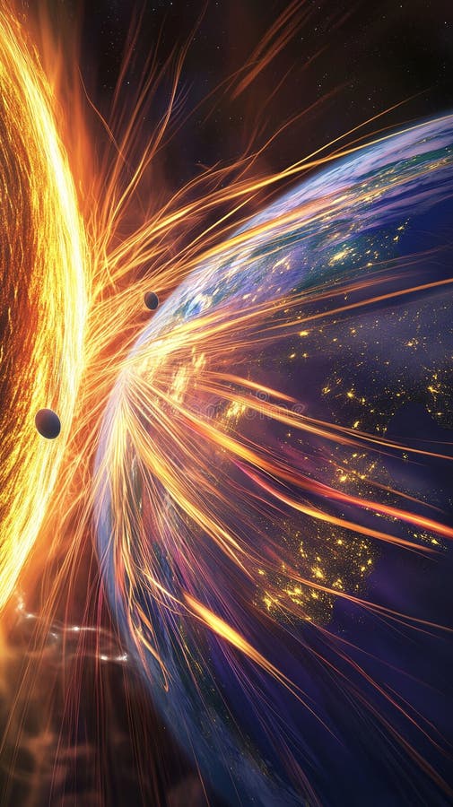 3D Diagram Showing the Effects of Magnetic Storms on Earth S Power ...