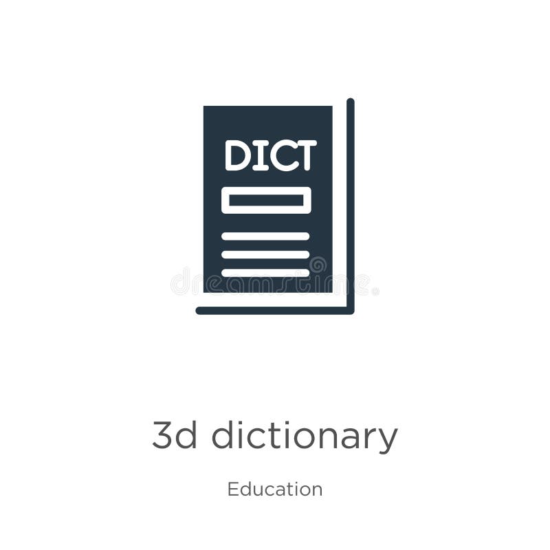 3d Dictionary Icon Vector. Trendy Flat 3d Dictionary Icon from ...