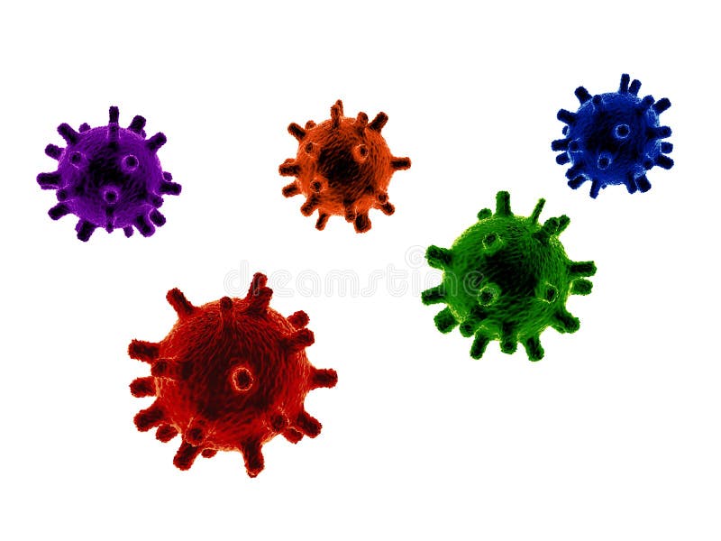 3d Different Colored Biological Cells Stock Illustration - Illustration ...