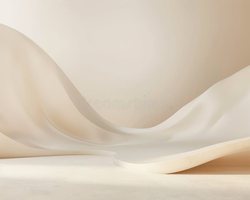 A 3D Digital Backdrop in Soft Beige Creating a Warm and Clean ...