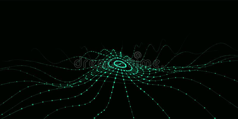 3D Digital Circular Dynamic Wave. Technology Smart Wave. Seamless Flow ...