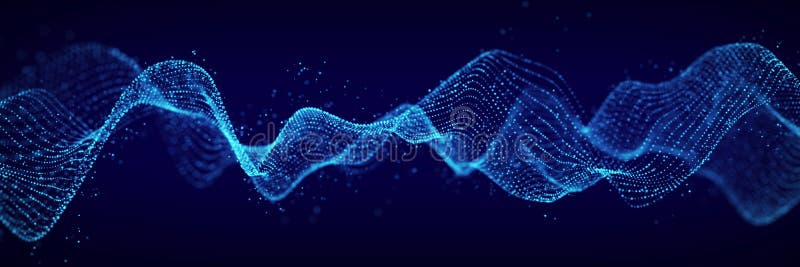 3d Digital Dynamic Wave Flow Digital Structure Secure Cybersecurity Data Connection Cyber