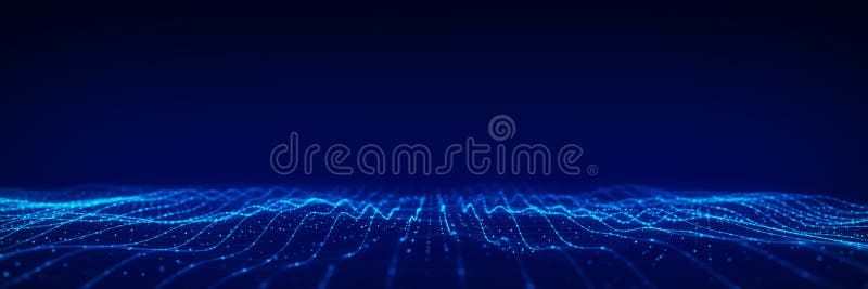 3D Digital Dynamic Wave. Flow Digital Structure. Secure Cybersecurity ...