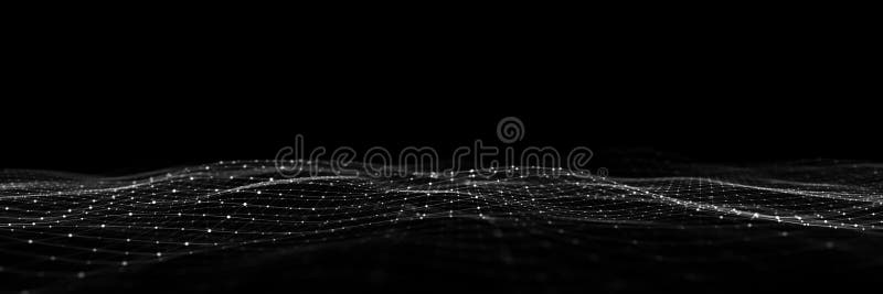 3d Digital Dynamic Wave Flow Digital Structure Secure Cybersecurity