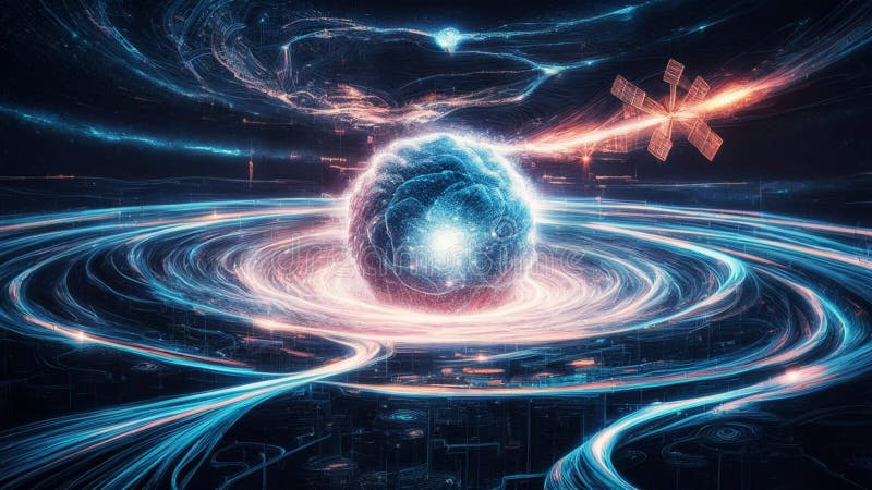 Data Universe - Navigating the Cosmos of Information Stock Illustration ...