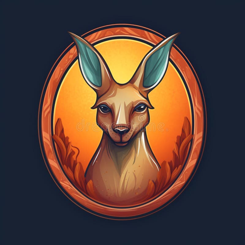 2D Digital Illustration of a Kangaroo Stock Illustration - Illustration ...