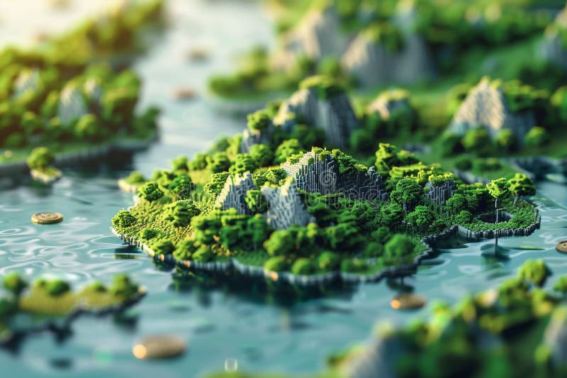 A 3D Digital Landscape Shaped from Bitcoin and Blockchain Structures ...