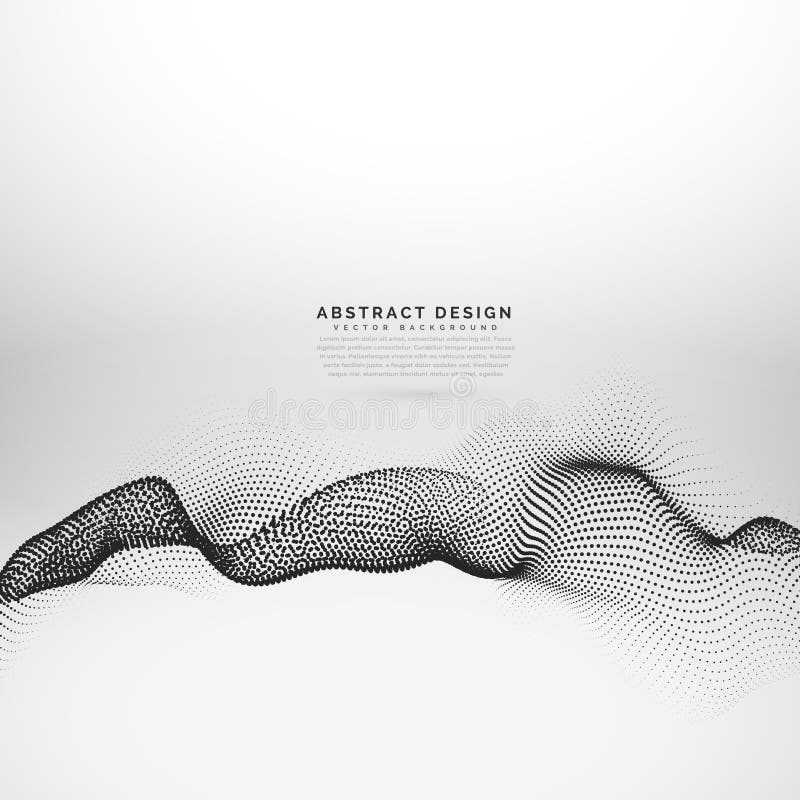 3d Digital Particles Array Vector Background Design Stock Vector ...