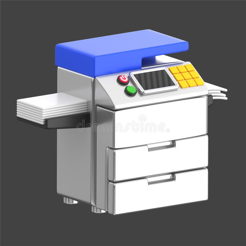 3D Digital Printing Machine Stock Illustration - Illustration of ...