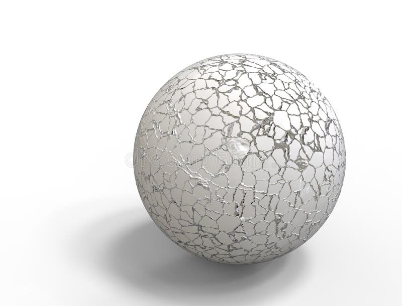 3D Digital Render of Sphere with Reflection Stock Illustration ...