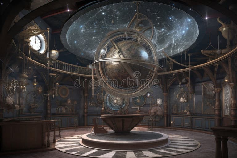 3d Digital Rendering of Clockwork Planetarium Stock Photo - Image of ...