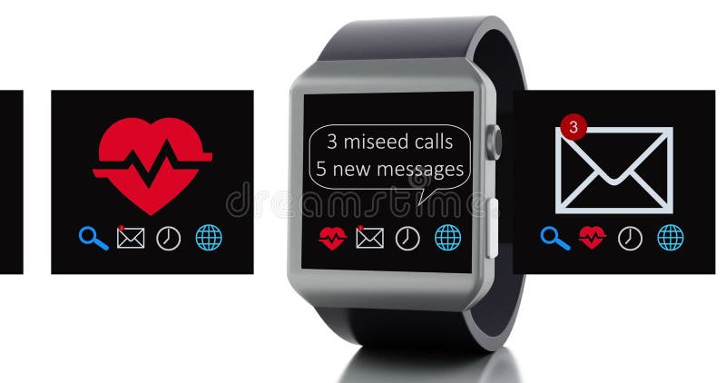 Smart Watch with Green Screen. Animated Mockup Stock Video - Video of ...