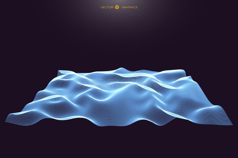 3d digital vector surface stock vector. Illustration of abstract ...