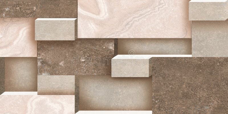 3d Digital Wall Tiles and Elevation Design. Stock Illustration ...