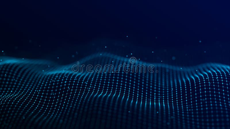 3d Digital Wave. Technology Wave. Flow Digital Structure. Cyber ...