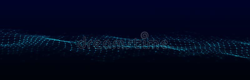 3d Digital Wave. Technology Wave. Flow Digital Structure. Cyber ...