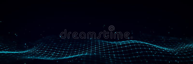 3d Digital Wave. Technology Wave. Flow Digital Structure. Cyber ...