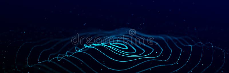 3D Digital Wave. Technology Wave. Flow Digital Structure. Big Data ...