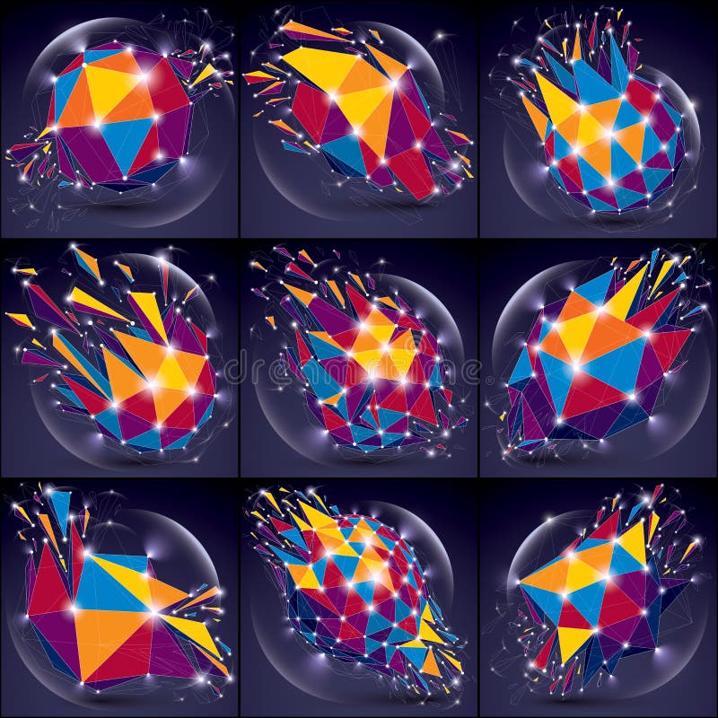 Shattered Polygon Stock Illustrations – 347 Shattered Polygon Stock ...