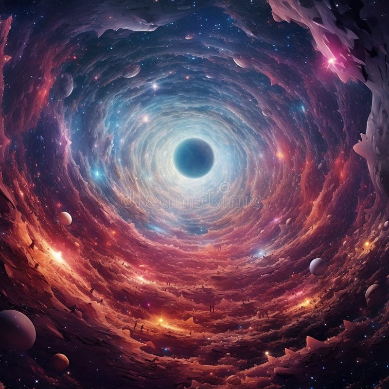 5d Dimensional Consciousness Awakening Background. Stock Illustration ...