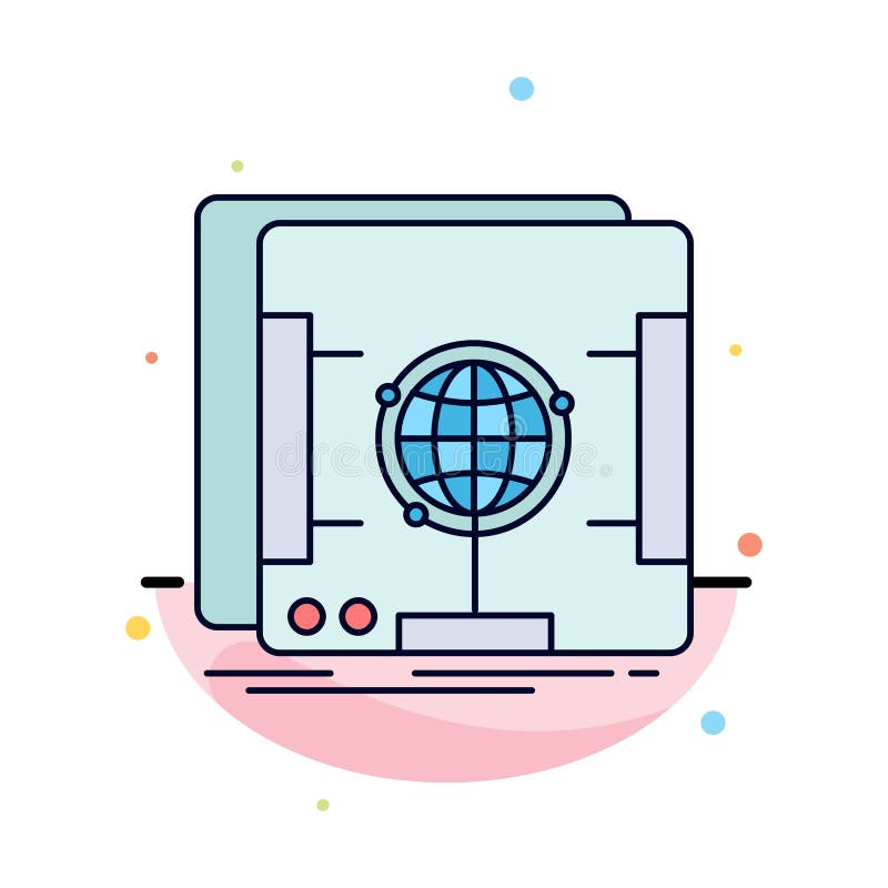 3d, Dimensional, Holographic, Scan, Scanner Flat Color Icon Vector ...