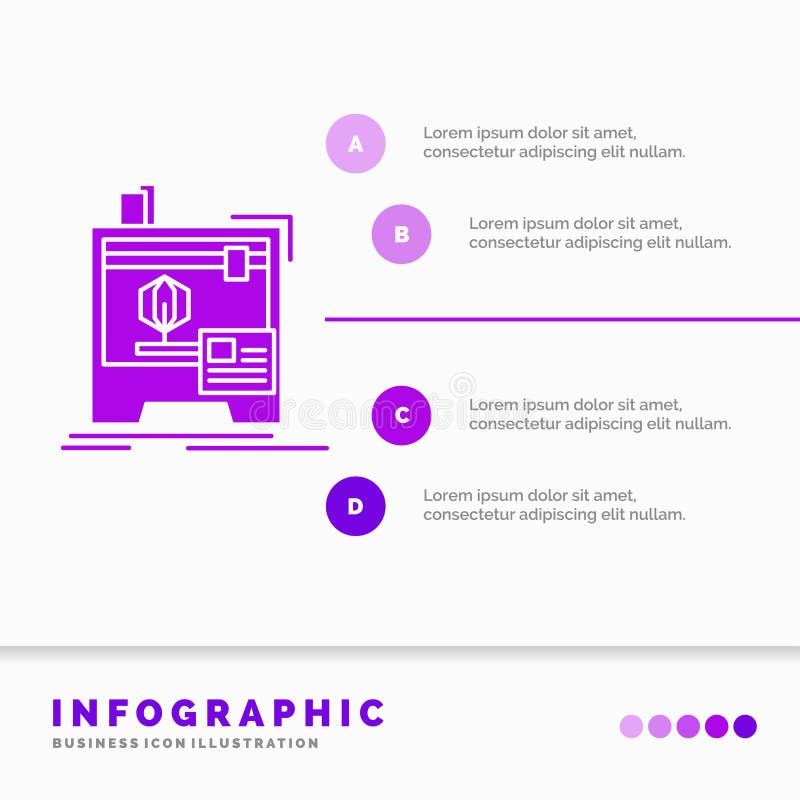 Printer 3d Infographics stock vector. Illustration of presentation ...
